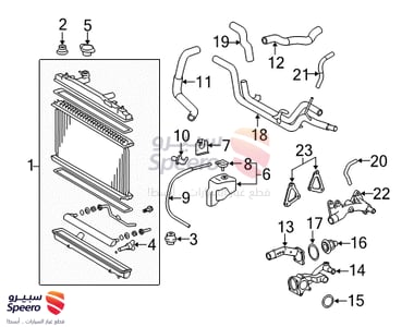 قربة ماء رديتر تويوتا افالون 2012-2005 16470AD010