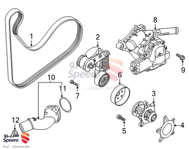 قطعة شداد سير مكينة 25280-2M000 - أصلي وبديل | سبيرو